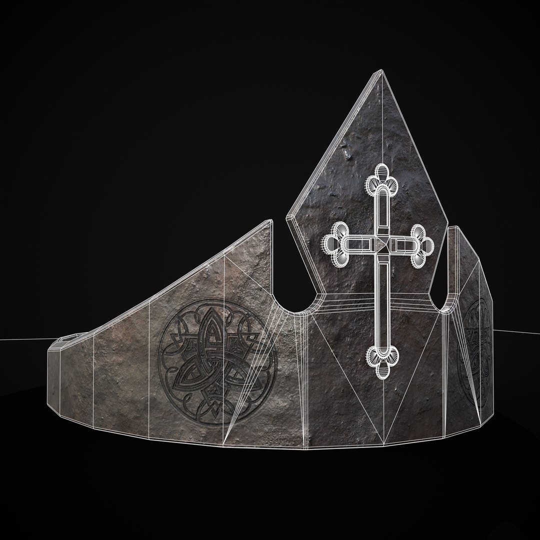 Medieval Iron Cross Crown Model - TurboSquid 2010612