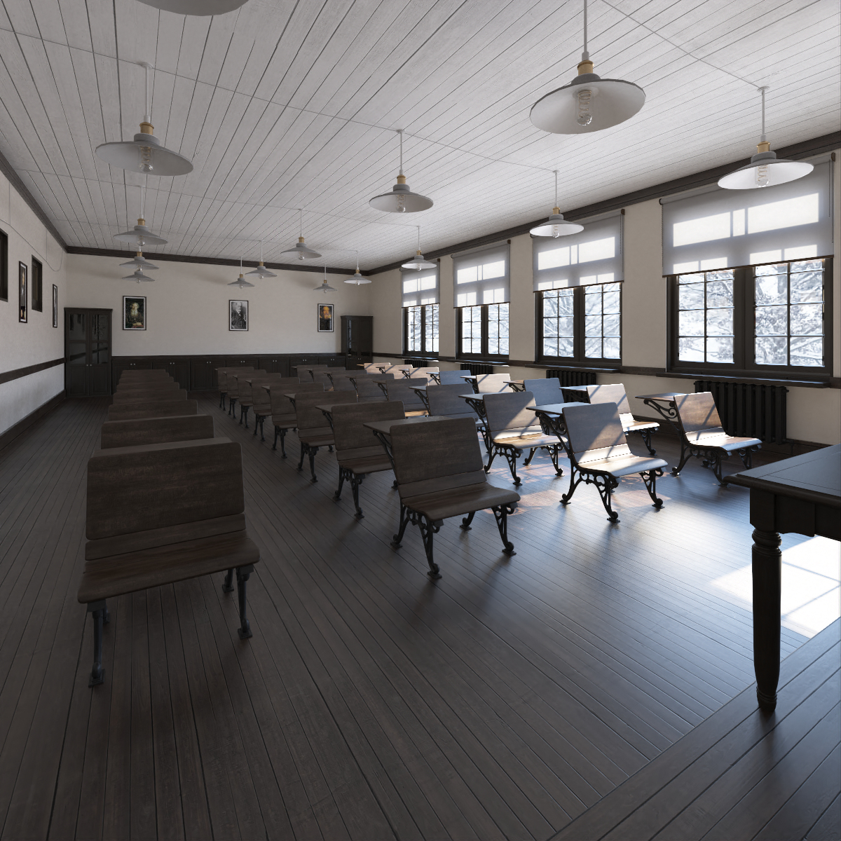 3D School Class 3 model - TurboSquid 2009031