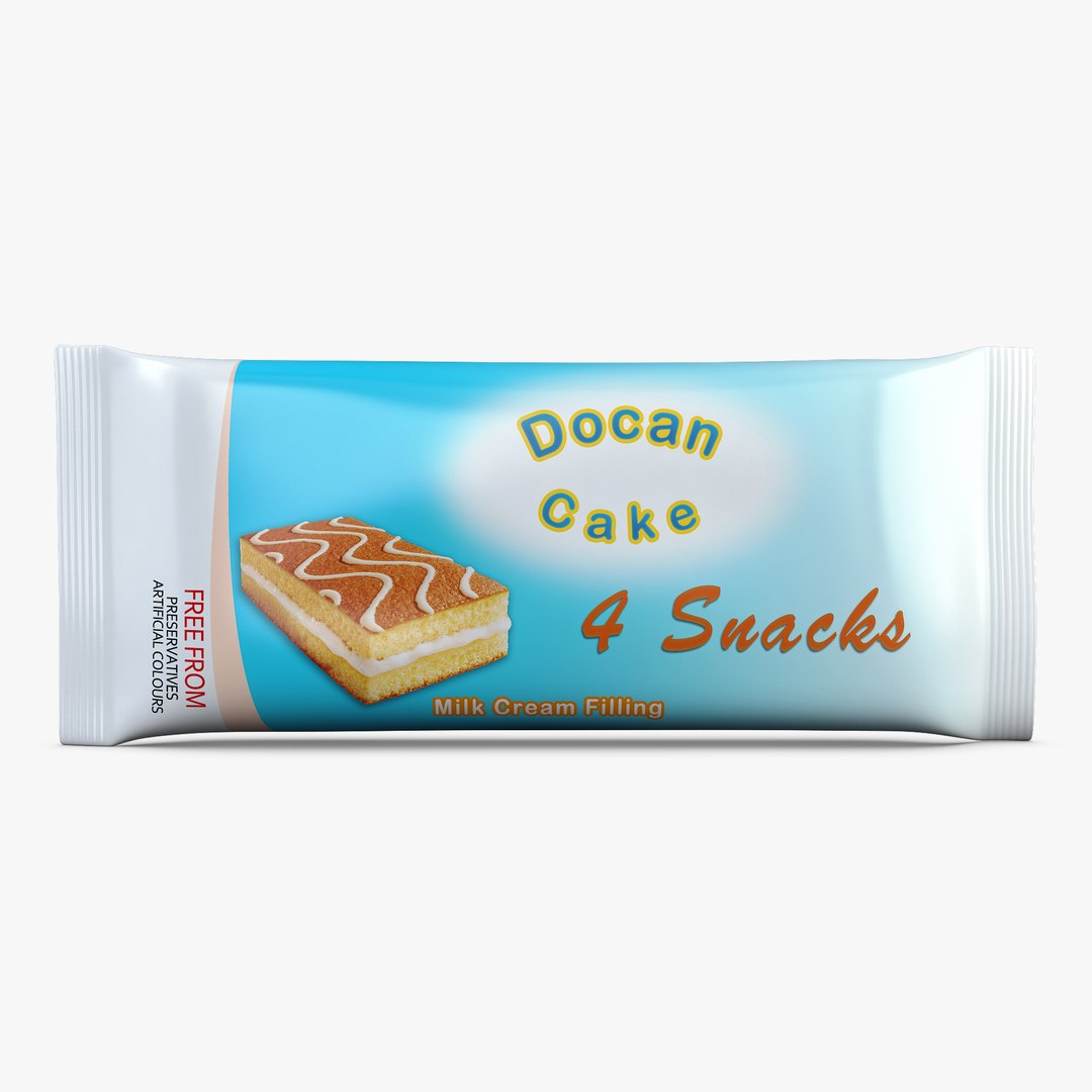 3D Model Cake Packaging Docan X4 Simple M 1 - TurboSquid 2133623