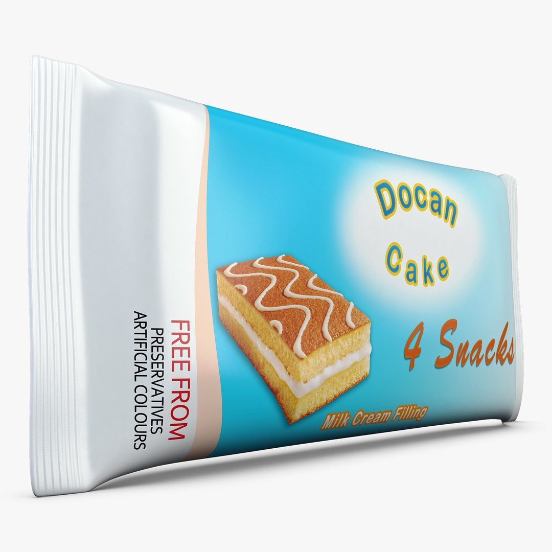 3D Model Cake Packaging Docan X4 Simple M 1 - TurboSquid 2133623
