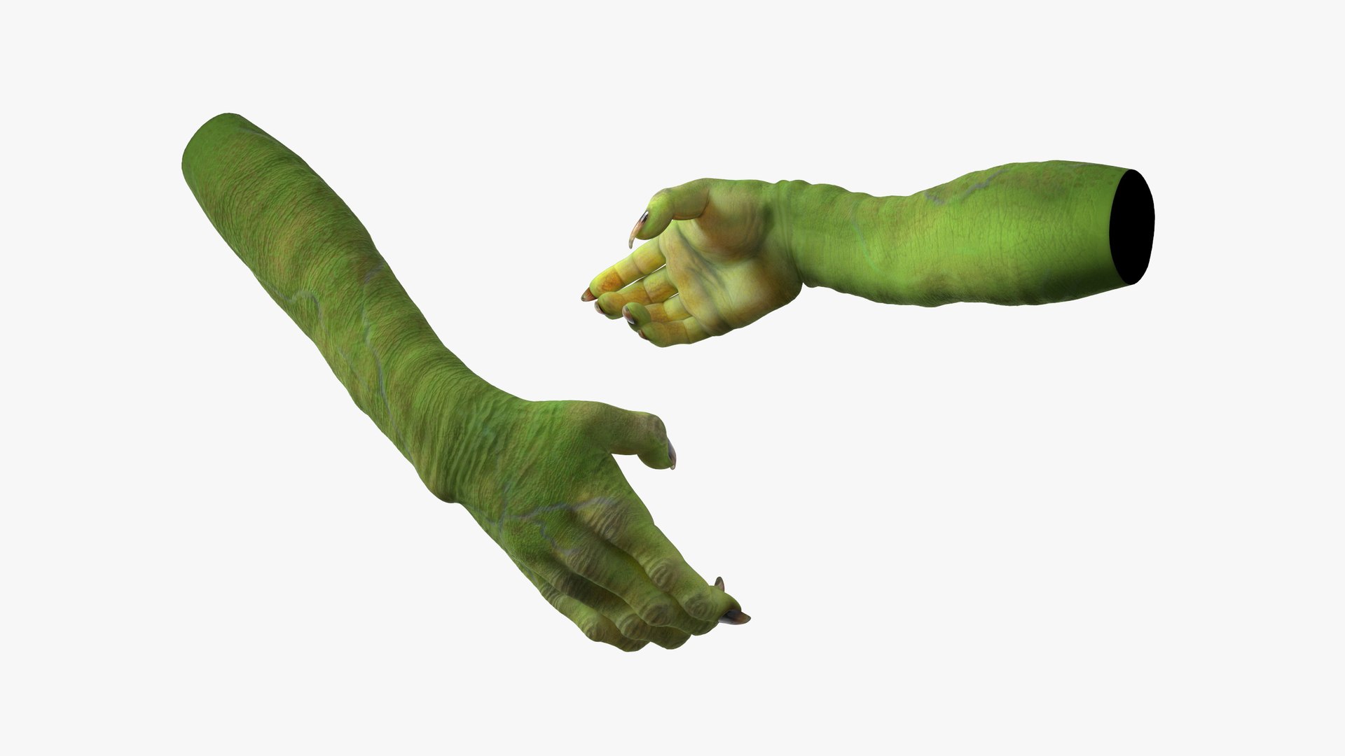 Handshake Green Goblin Hands Rigged for Maya 3D model - TurboSquid 2123895