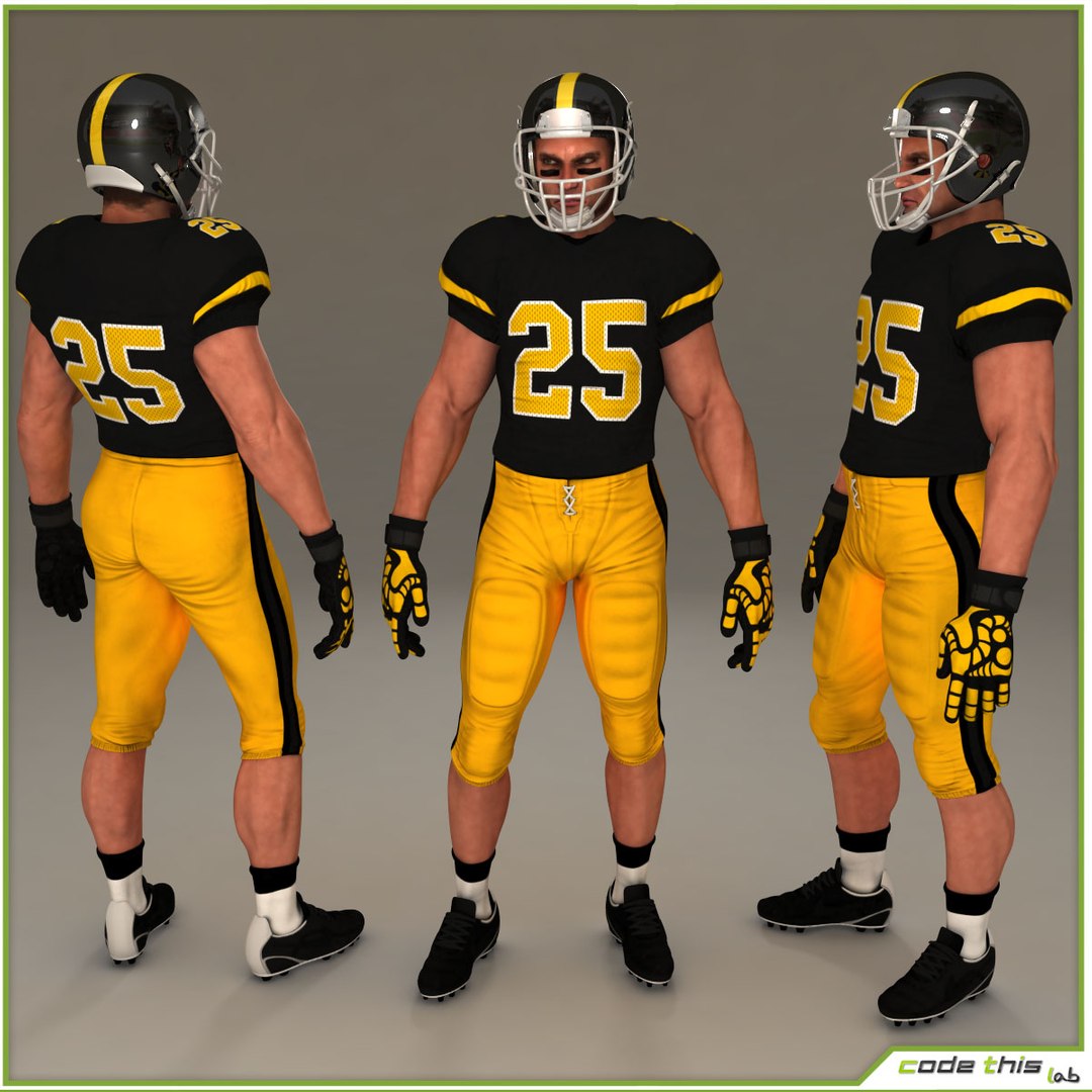 Team Player American Football 3d Obj