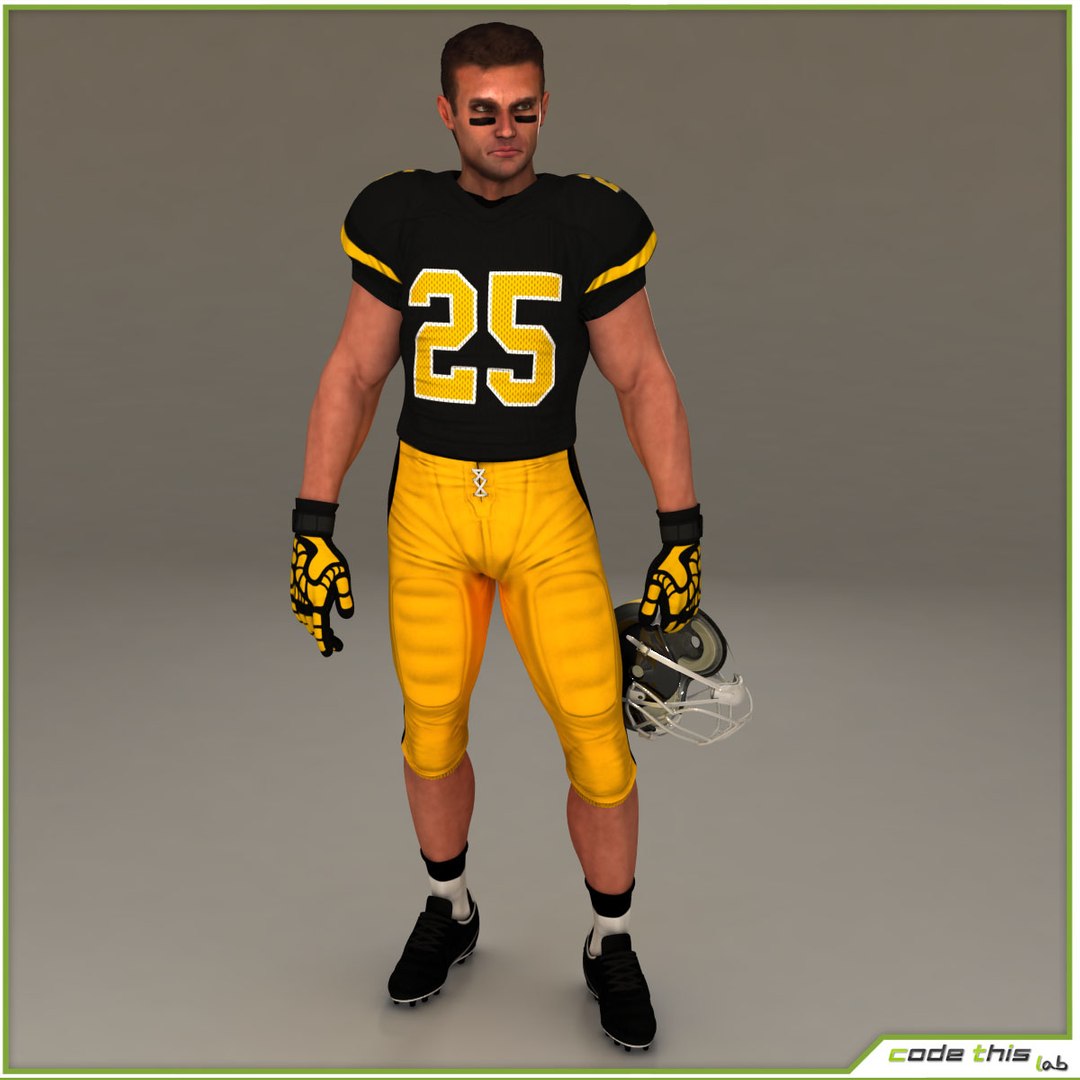 Team Player American Football 3d Obj