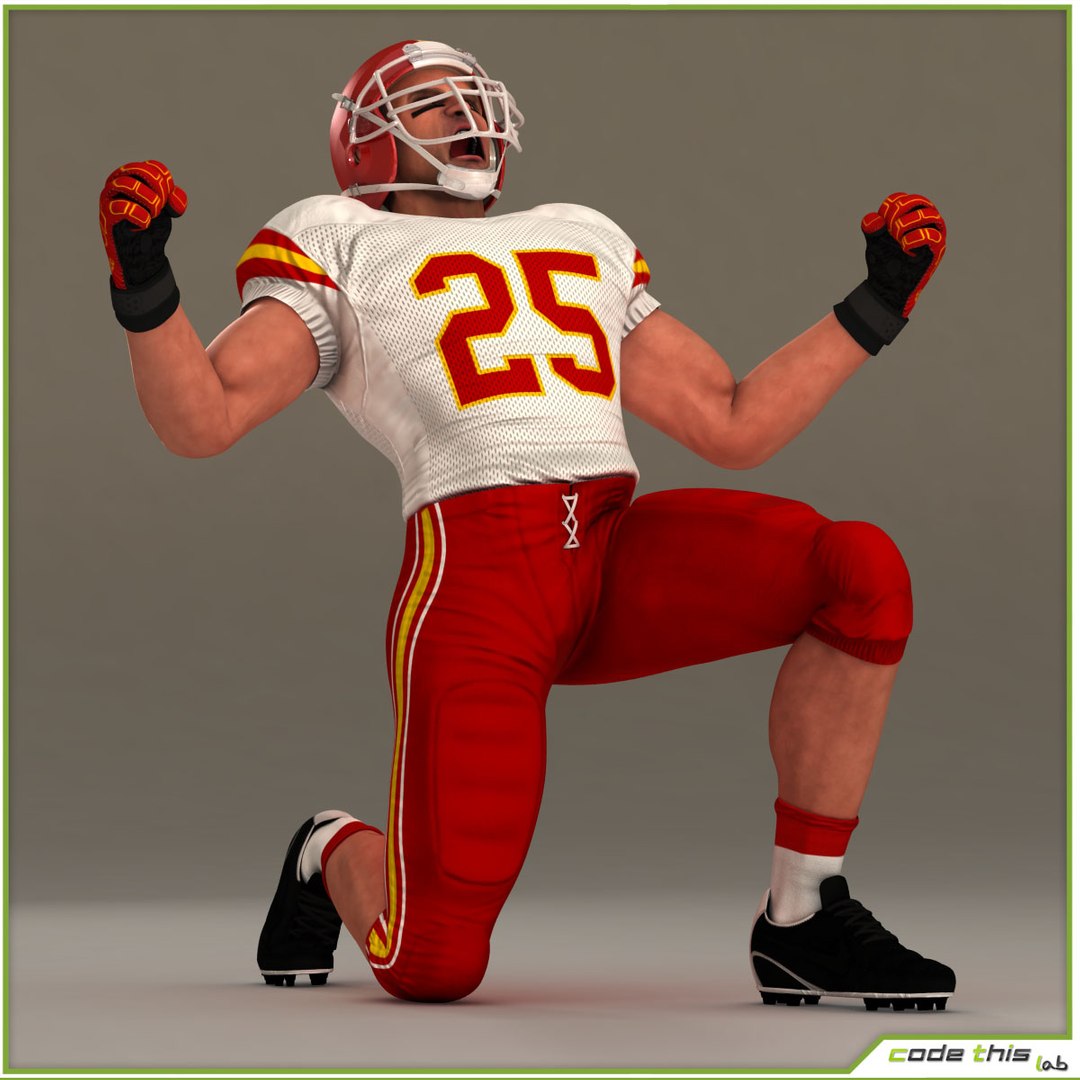 Team Player American Football 3d Obj