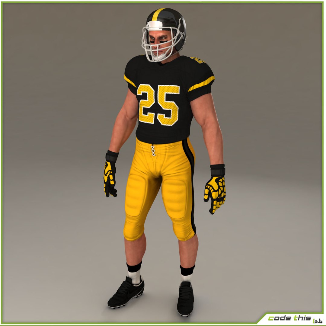 Team Player American Football 3d Obj