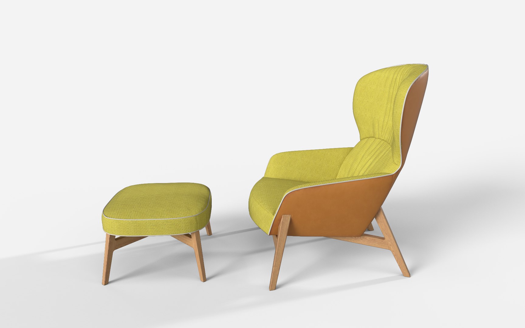 3D Arflex Giulio Armchair And Ottoman Model - TurboSquid 2054290