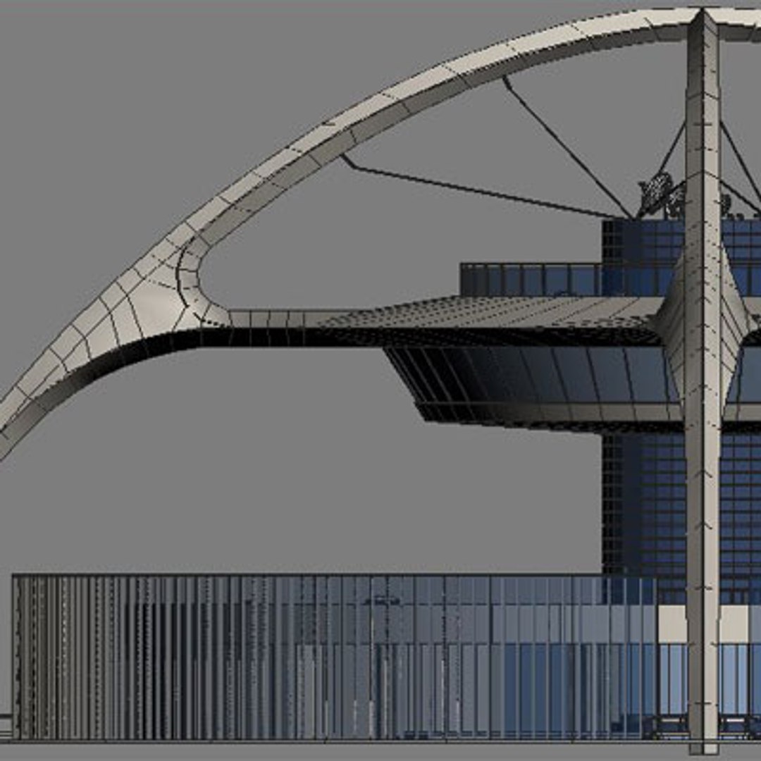 3d Model Theme Building Los Angeles