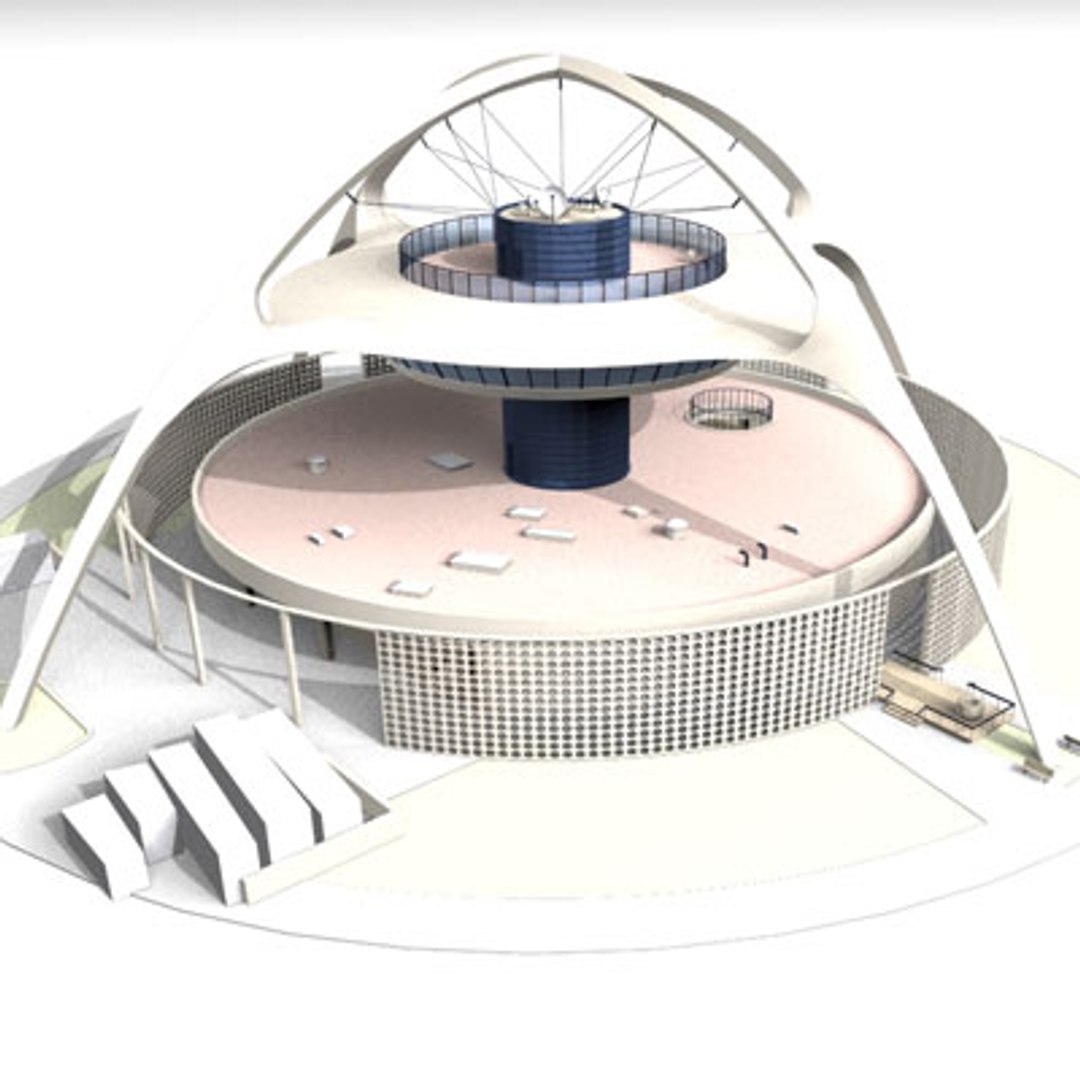 3d Model Theme Building Los Angeles