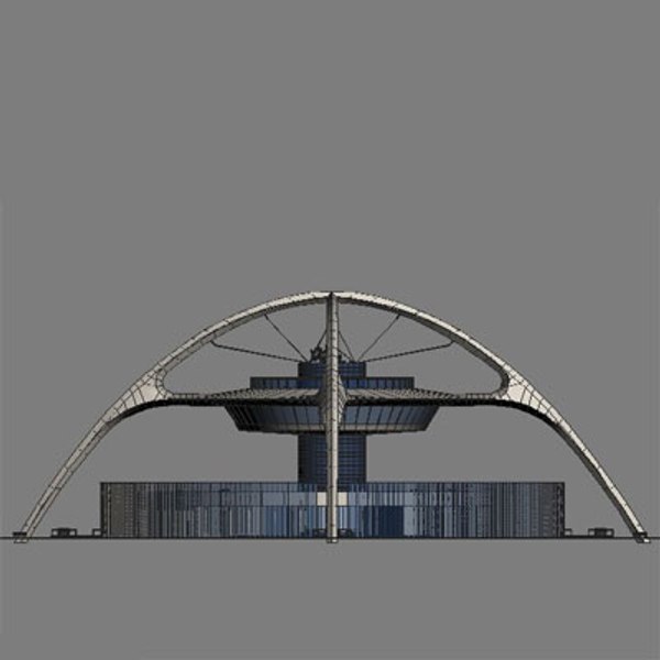 3d model theme building los angeles