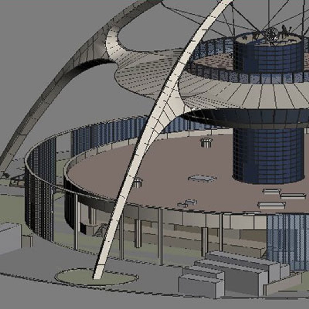 3d Model Theme Building Los Angeles