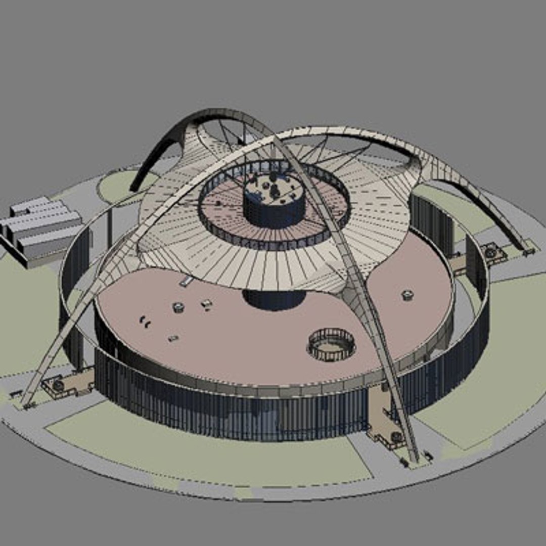 3d Model Theme Building Los Angeles