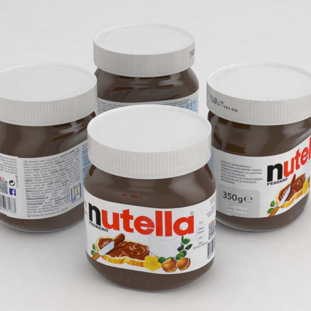 Nutella 350g Jar 2017 3D - TurboSquid 1213068