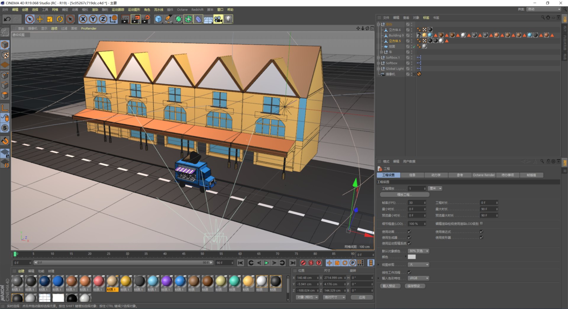 3D Cartoon truck car transport C4D model poster elements - TurboSquid ...