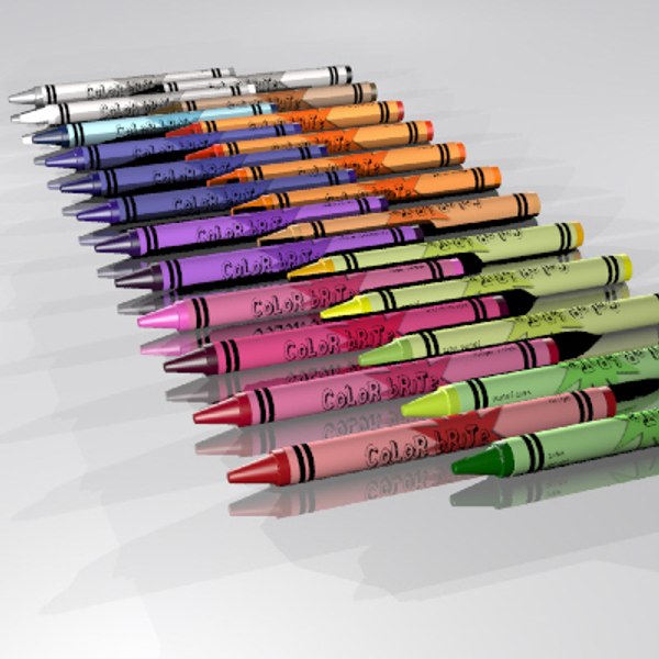 colored wax drawing 3d model