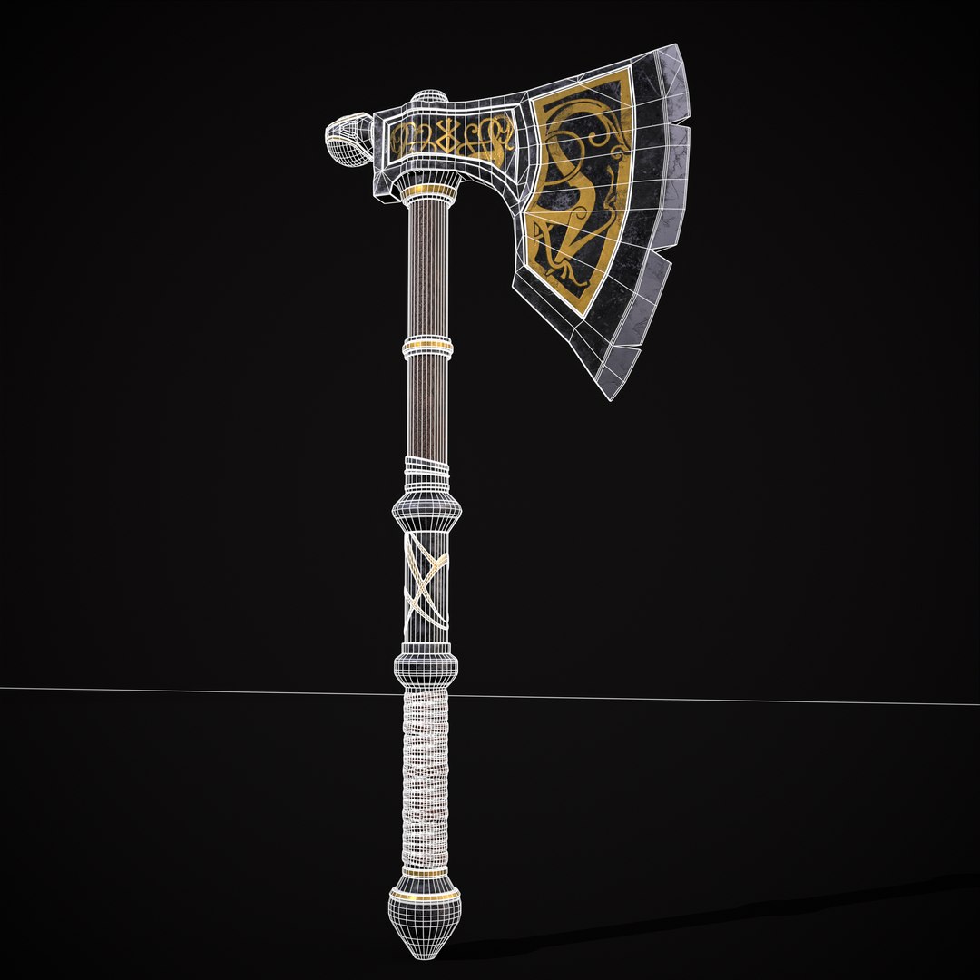 Fantasy Urnes Style Viking War Axe model - TurboSquid 2022090