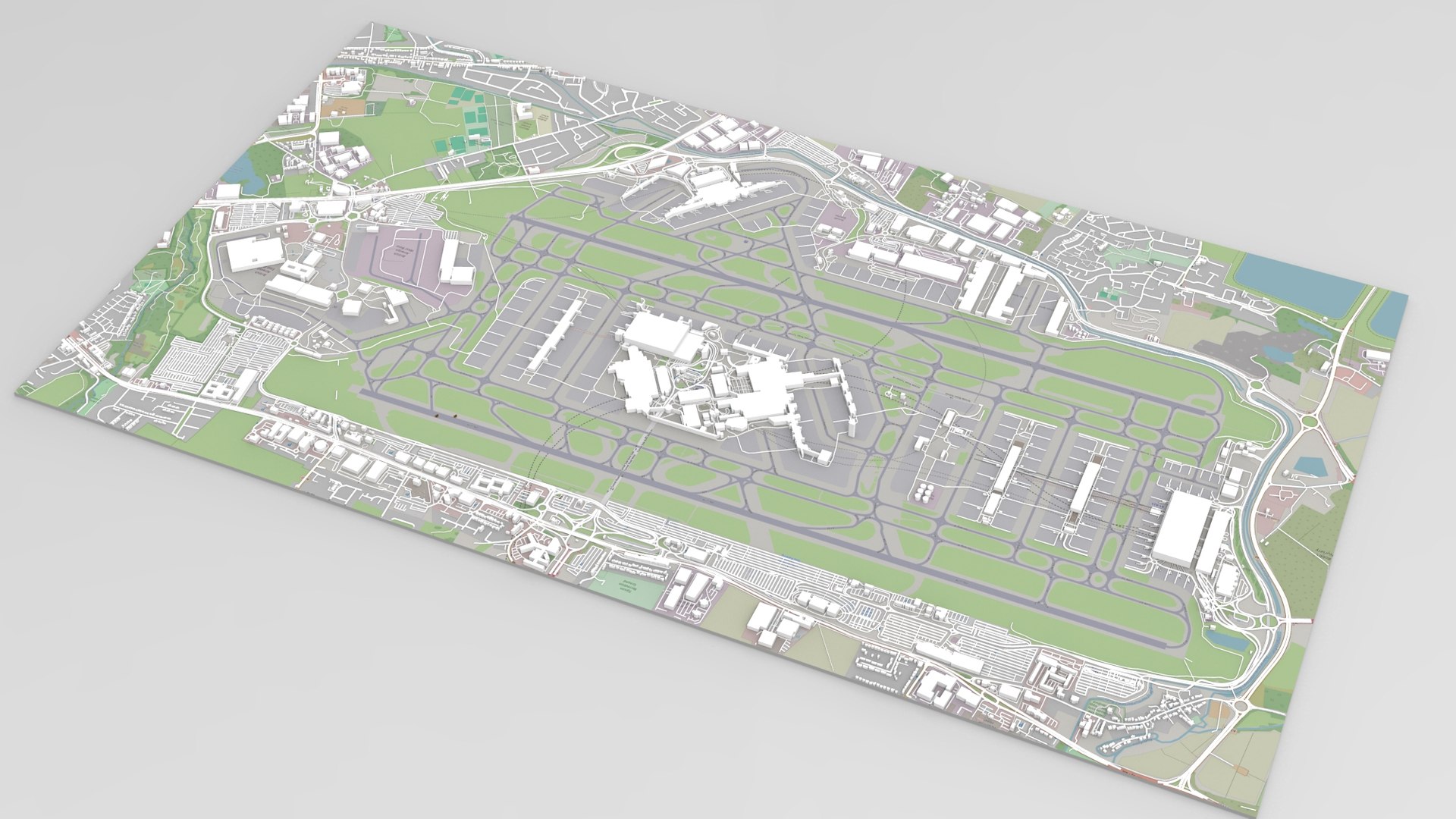 3D Model London Heathrow Airport England - TurboSquid 2298512