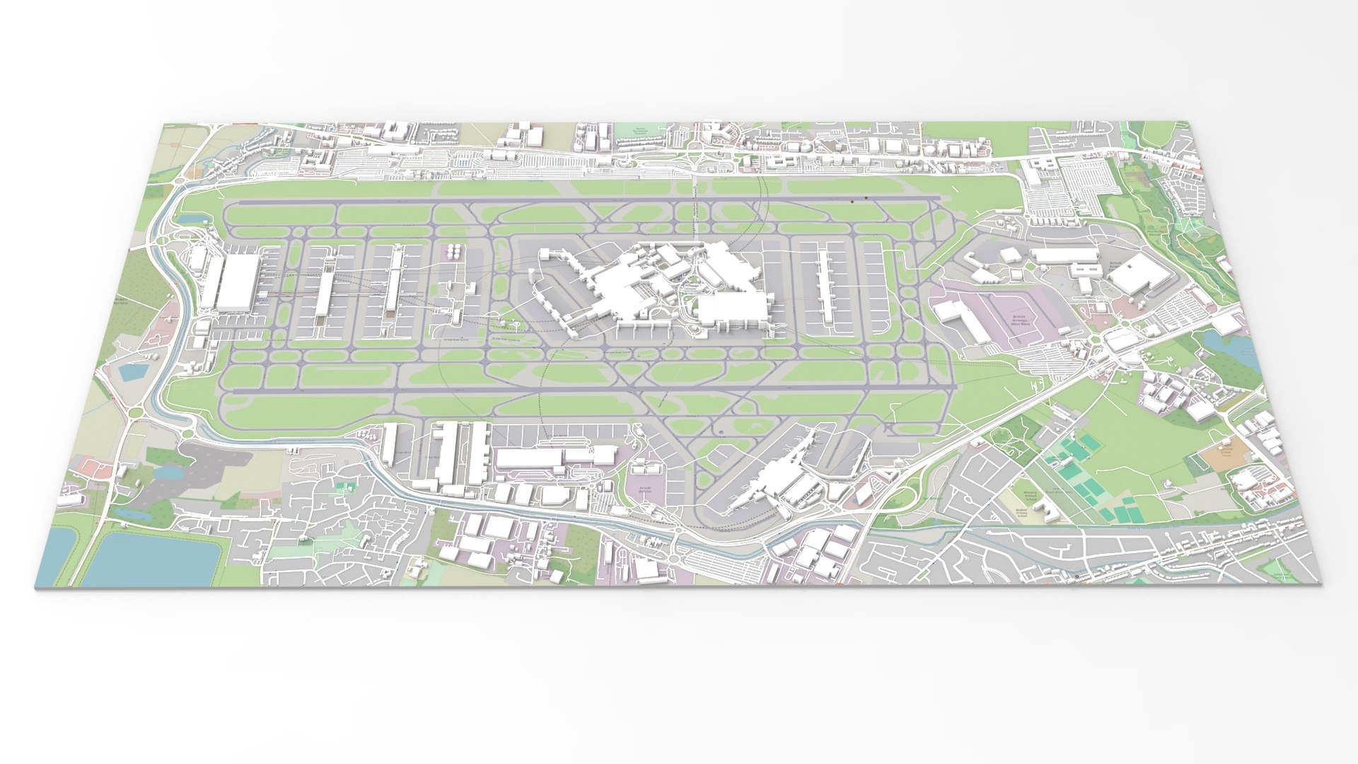3D Model London Heathrow Airport England - TurboSquid 2298512