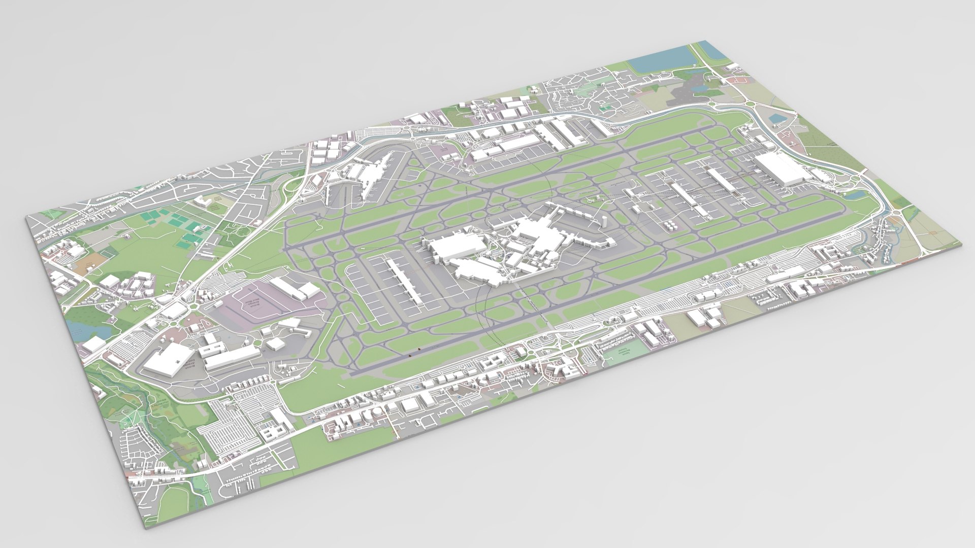 3D Model London Heathrow Airport England - TurboSquid 2298512