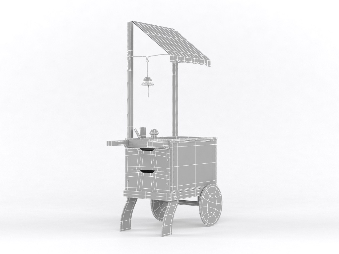 Sweets food cart 3D - TurboSquid 1649256