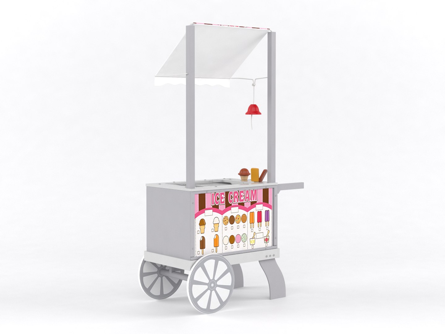 Sweets food cart 3D - TurboSquid 1649256