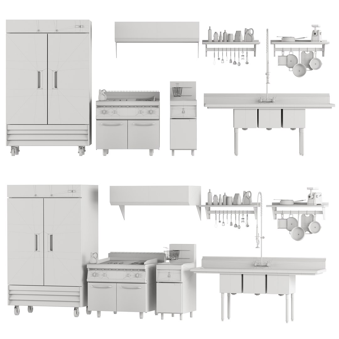 Fast Food Equipment 3D Model - TurboSquid 2143366