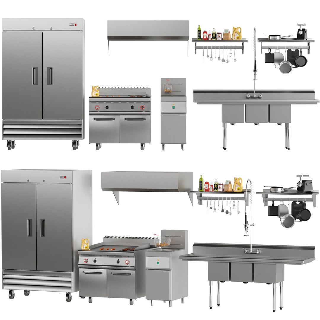 Fast Food Equipment 3D Model - TurboSquid 2143366