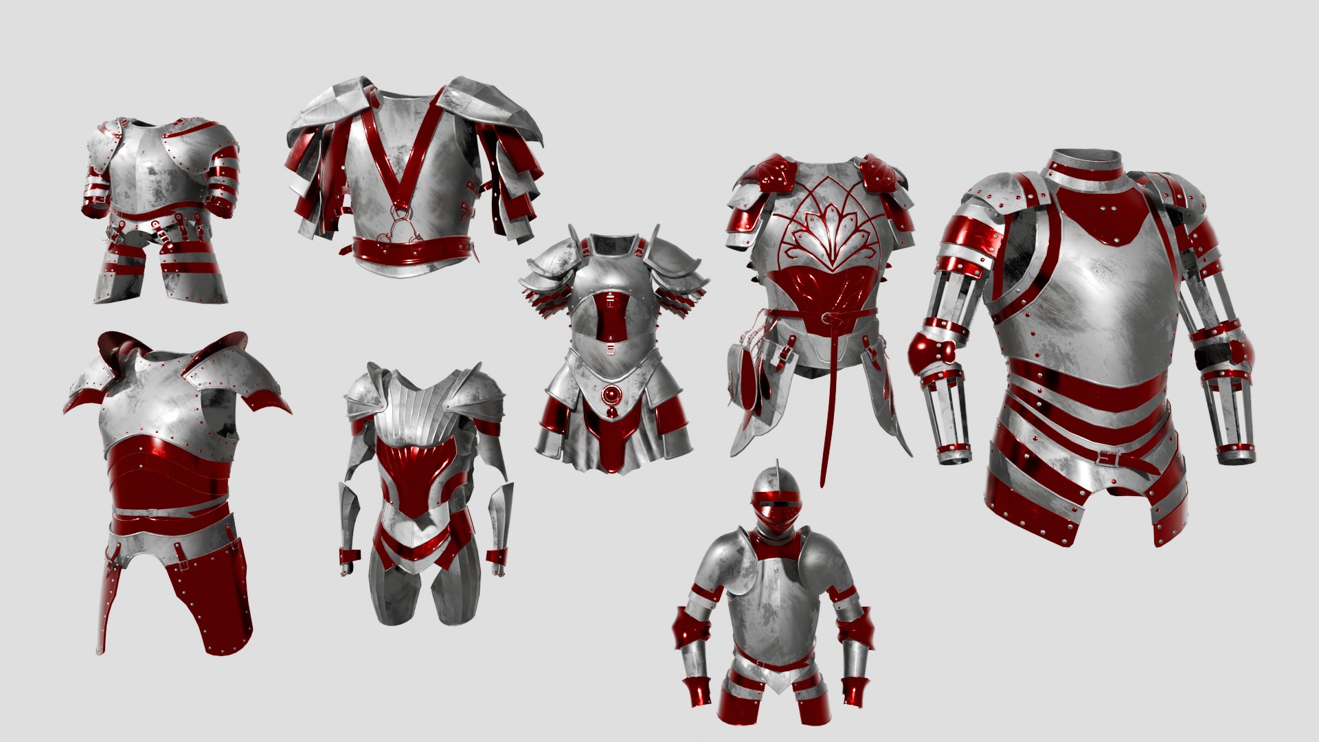 Medieval Armor Pack Game Ready Modular 3D Armor Set 3D - TurboSquid 2420178