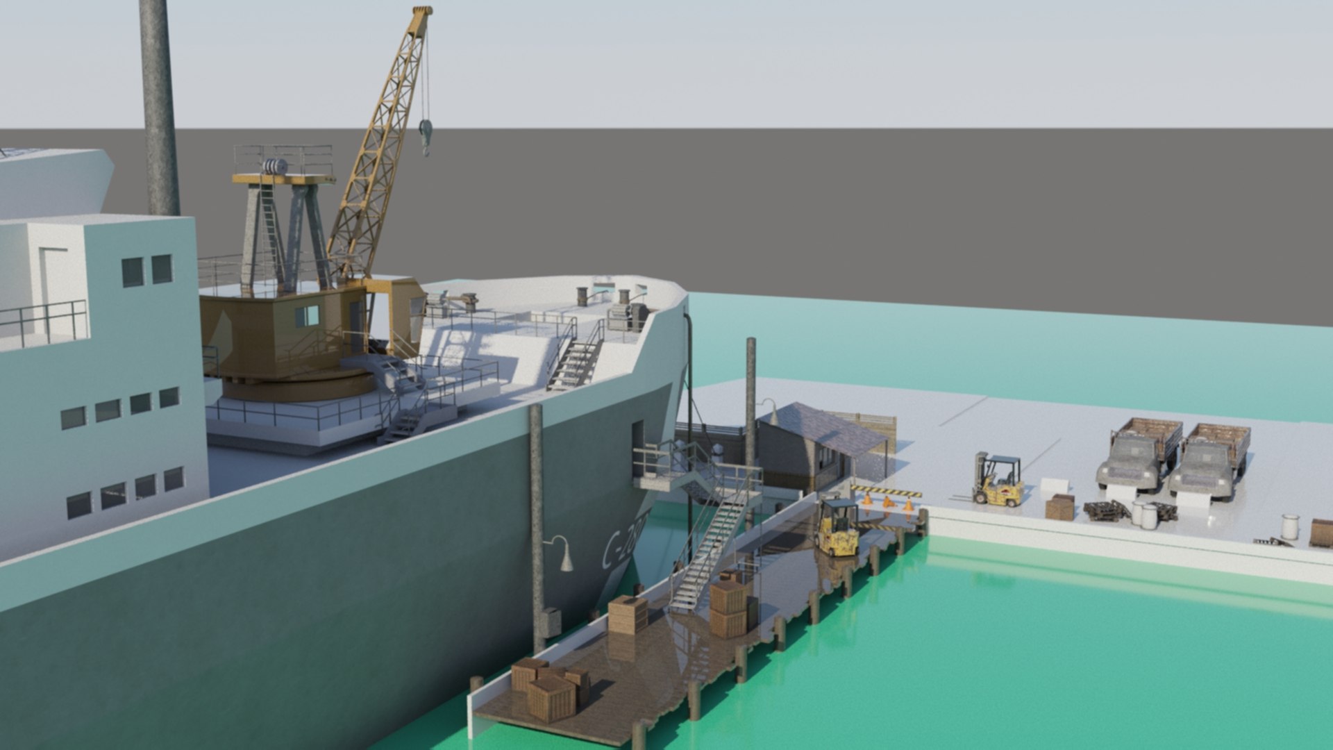 3D East Dock - Jurassic Park Model - TurboSquid 2167374