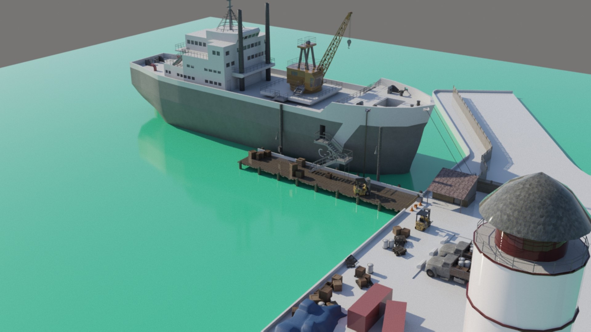 3D East Dock - Jurassic Park Model - TurboSquid 2167374