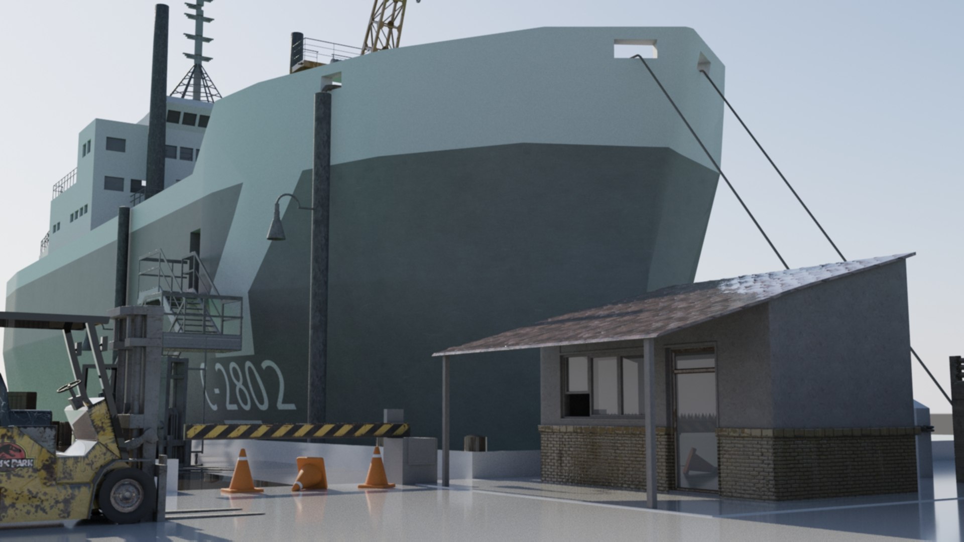 3D East Dock - Jurassic Park Model - TurboSquid 2167374