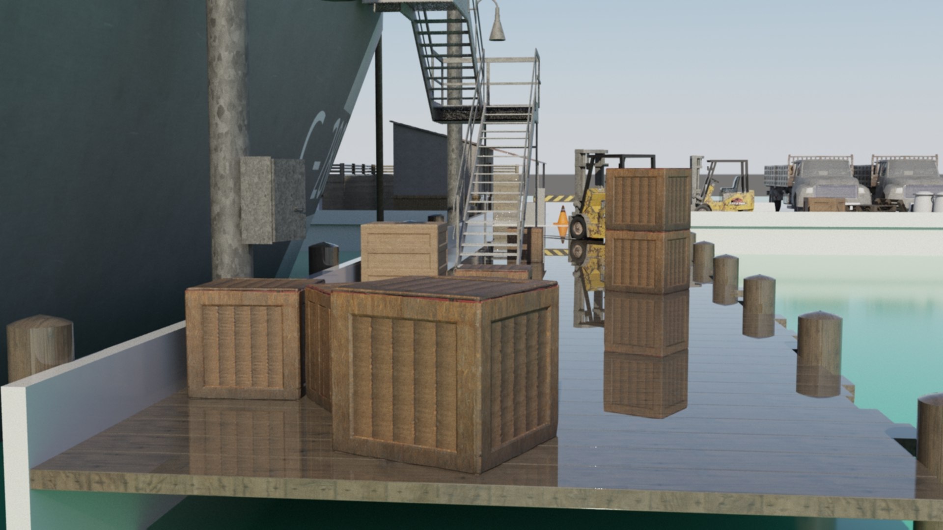 3D East Dock - Jurassic Park Model - TurboSquid 2167374