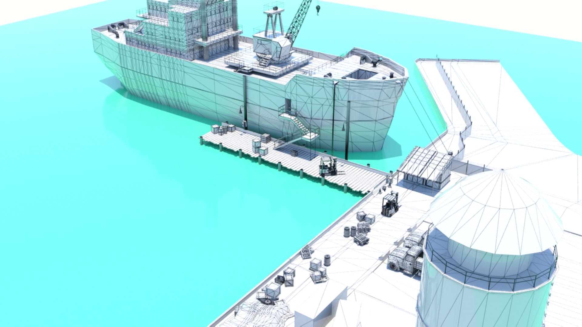 3D East Dock - Jurassic Park Model - TurboSquid 2167374