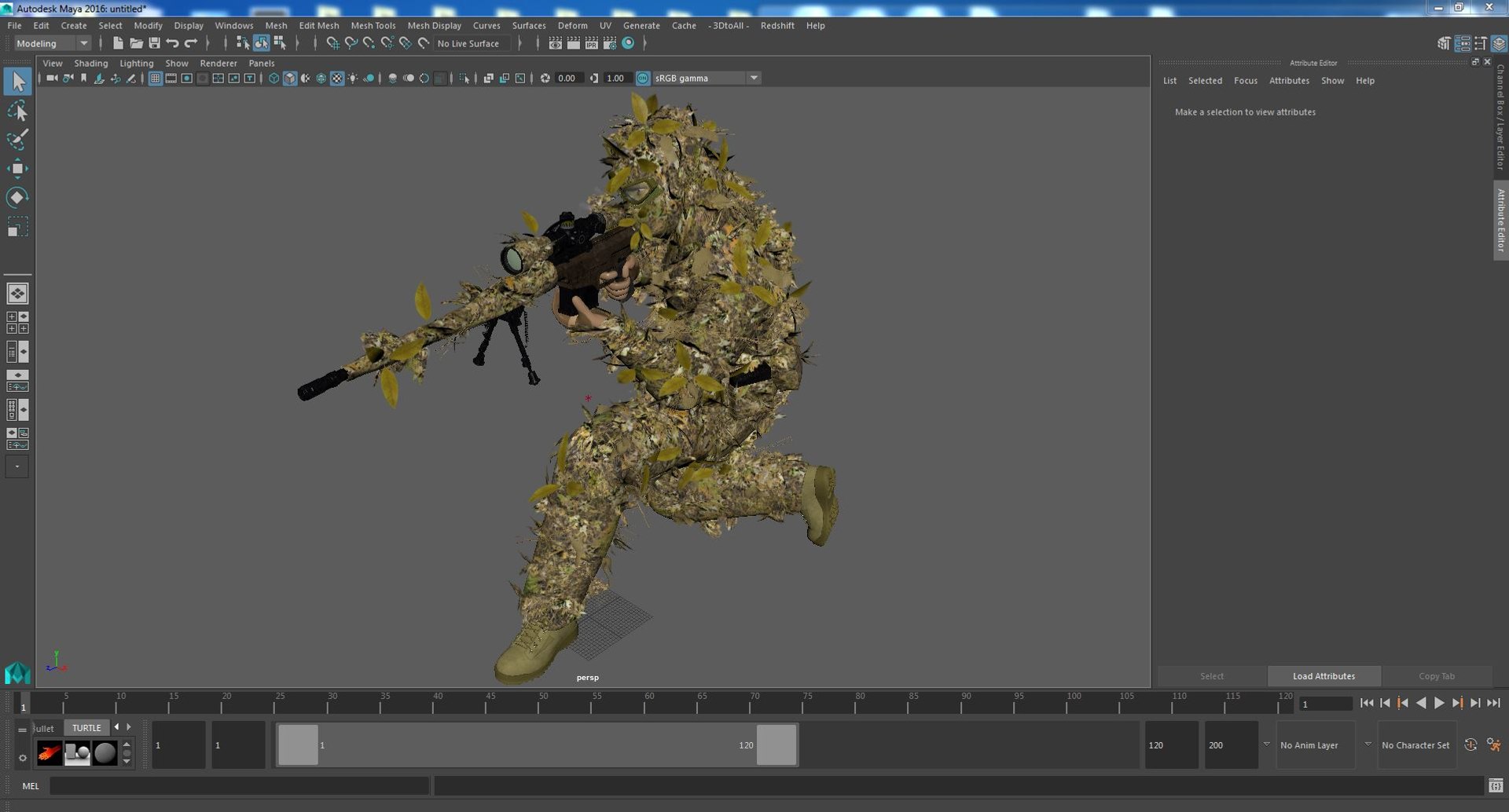 3D Shooting Soldier Kneeling Position - TurboSquid 1991159