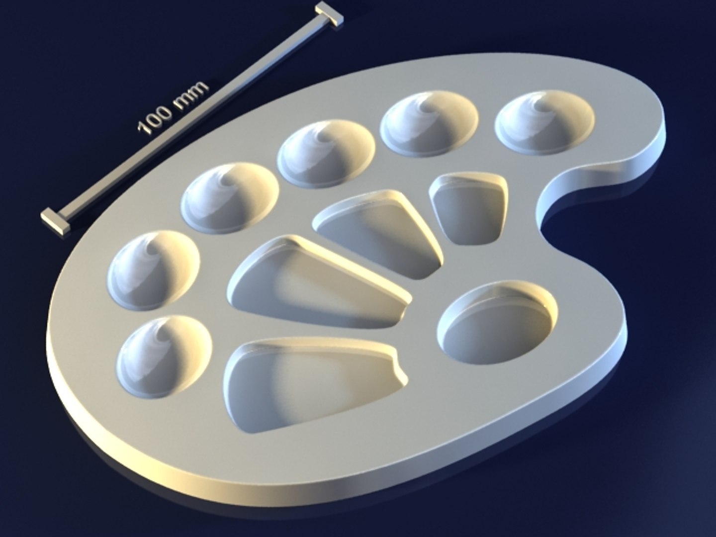 Palette Mold Hand 3d Model