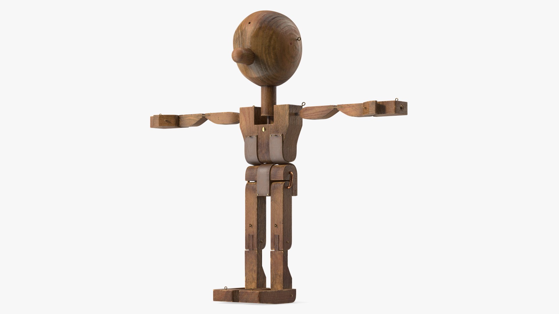 modelo 3d T-Pose Character Dirty Wooden - TurboSquid 2006710