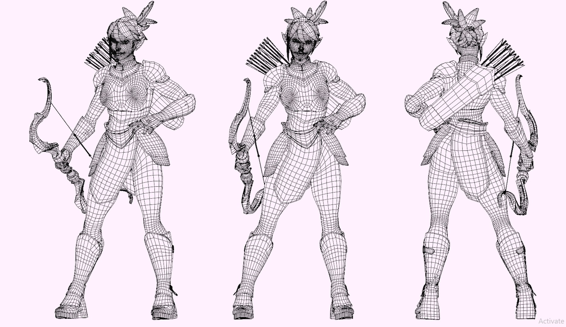 3D Model Low Poly - Stylized Archer - Sylvana - TurboSquid 2286474