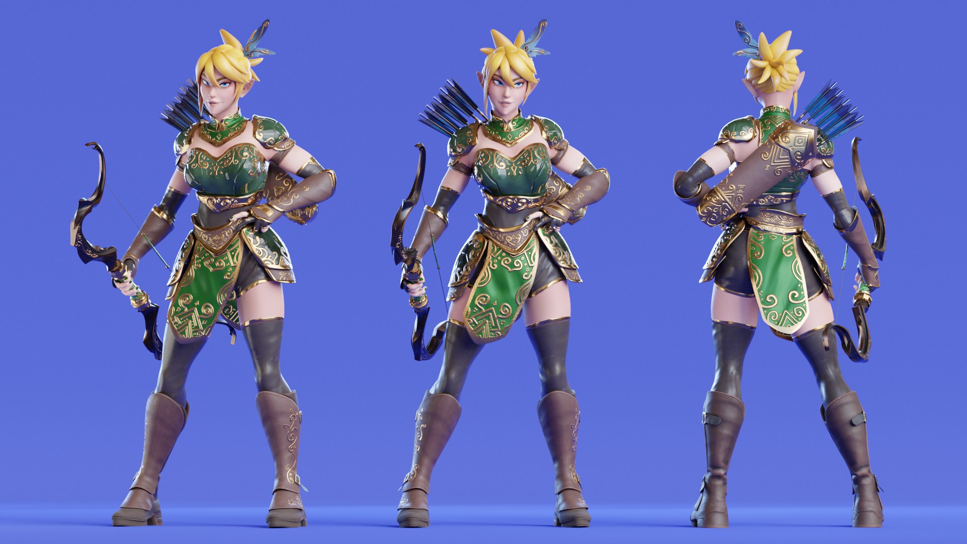 3D Model Low Poly - Stylized Archer - Sylvana - TurboSquid 2286474