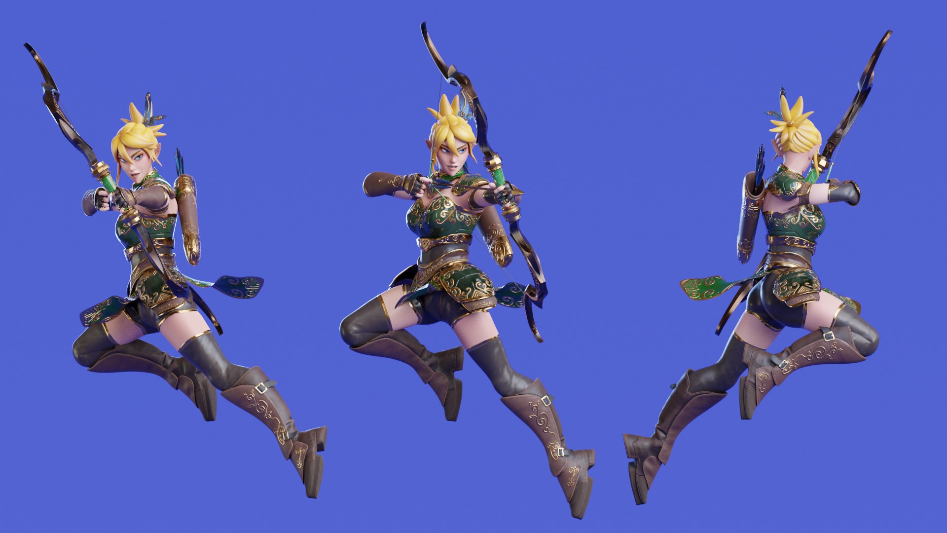 3D Model Low Poly - Stylized Archer - Sylvana - TurboSquid 2286474