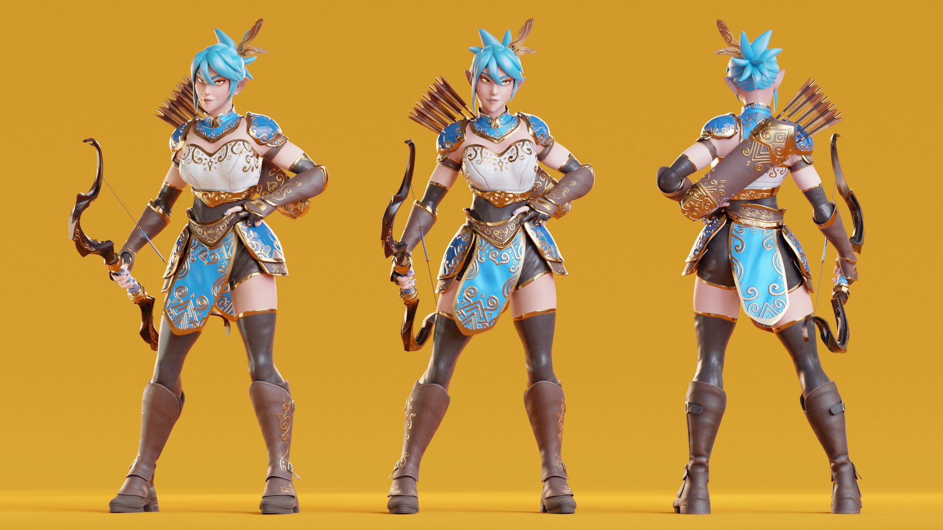 3D Model Low Poly - Stylized Archer - Sylvana - TurboSquid 2286474
