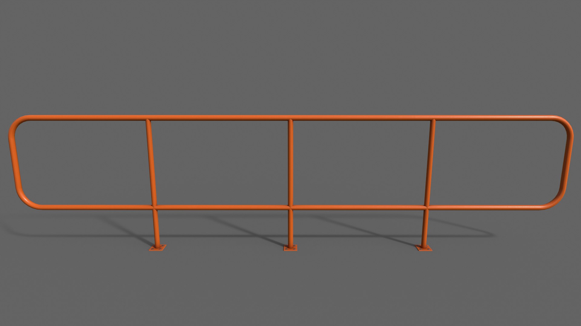 PBR Pedestrian Guard Rail Orange V5 3D Model - TurboSquid 1867590