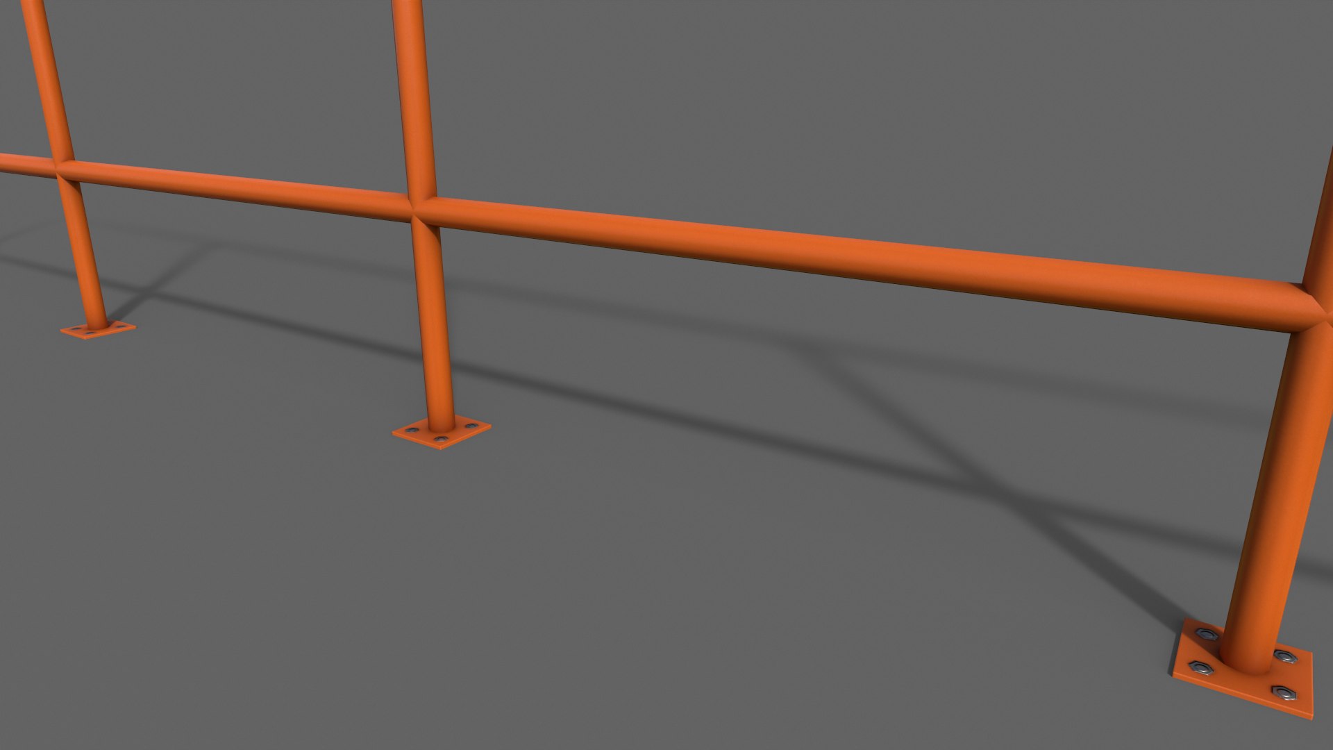 PBR Pedestrian Guard Rail Orange V5 3D Model - TurboSquid 1867590