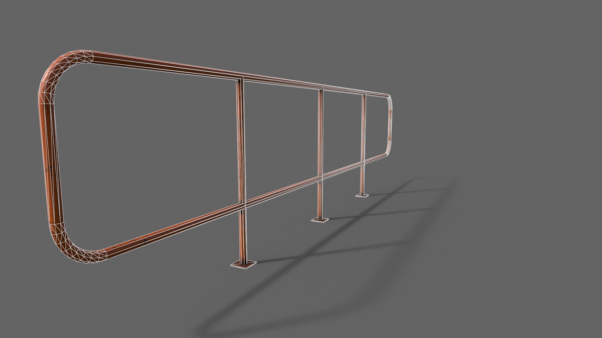 PBR Pedestrian Guard Rail Orange V5 3D Model - TurboSquid 1867590