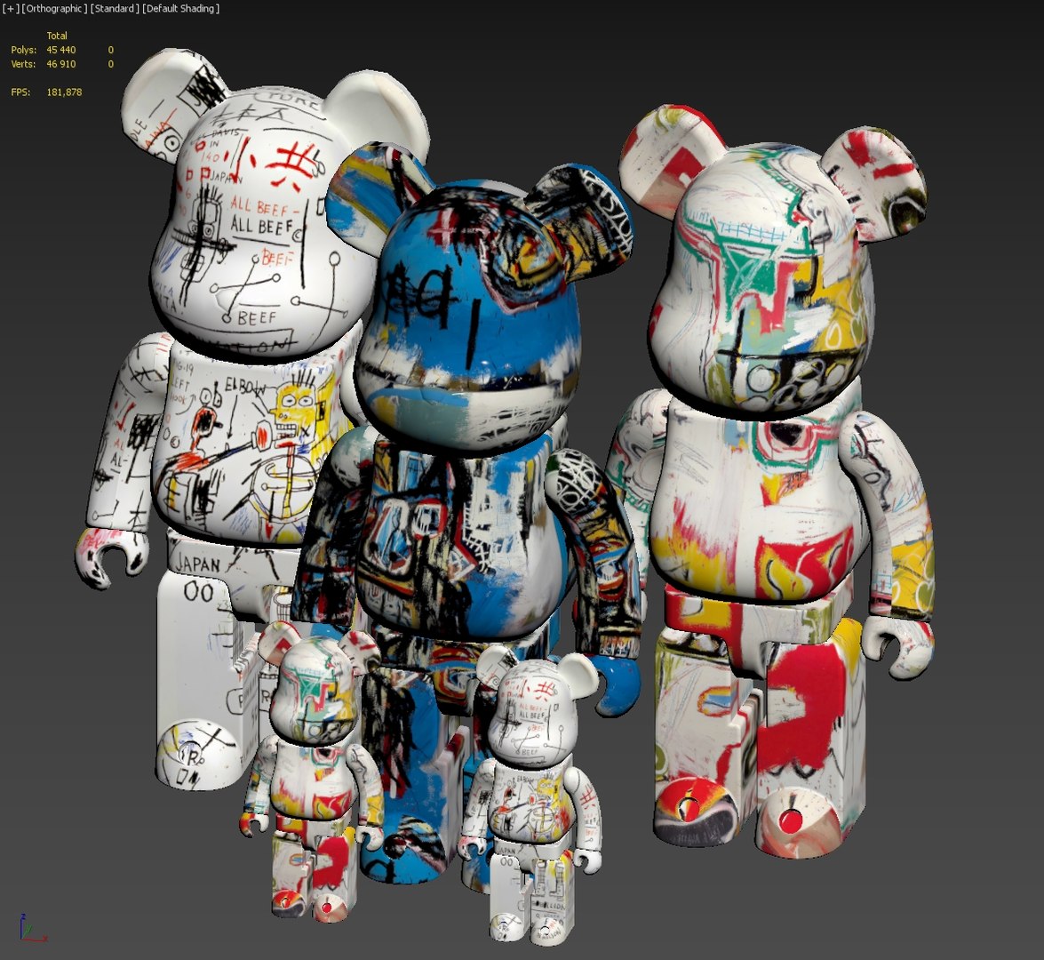 Bearbrick Basquiat 3D Model - TurboSquid 1700114