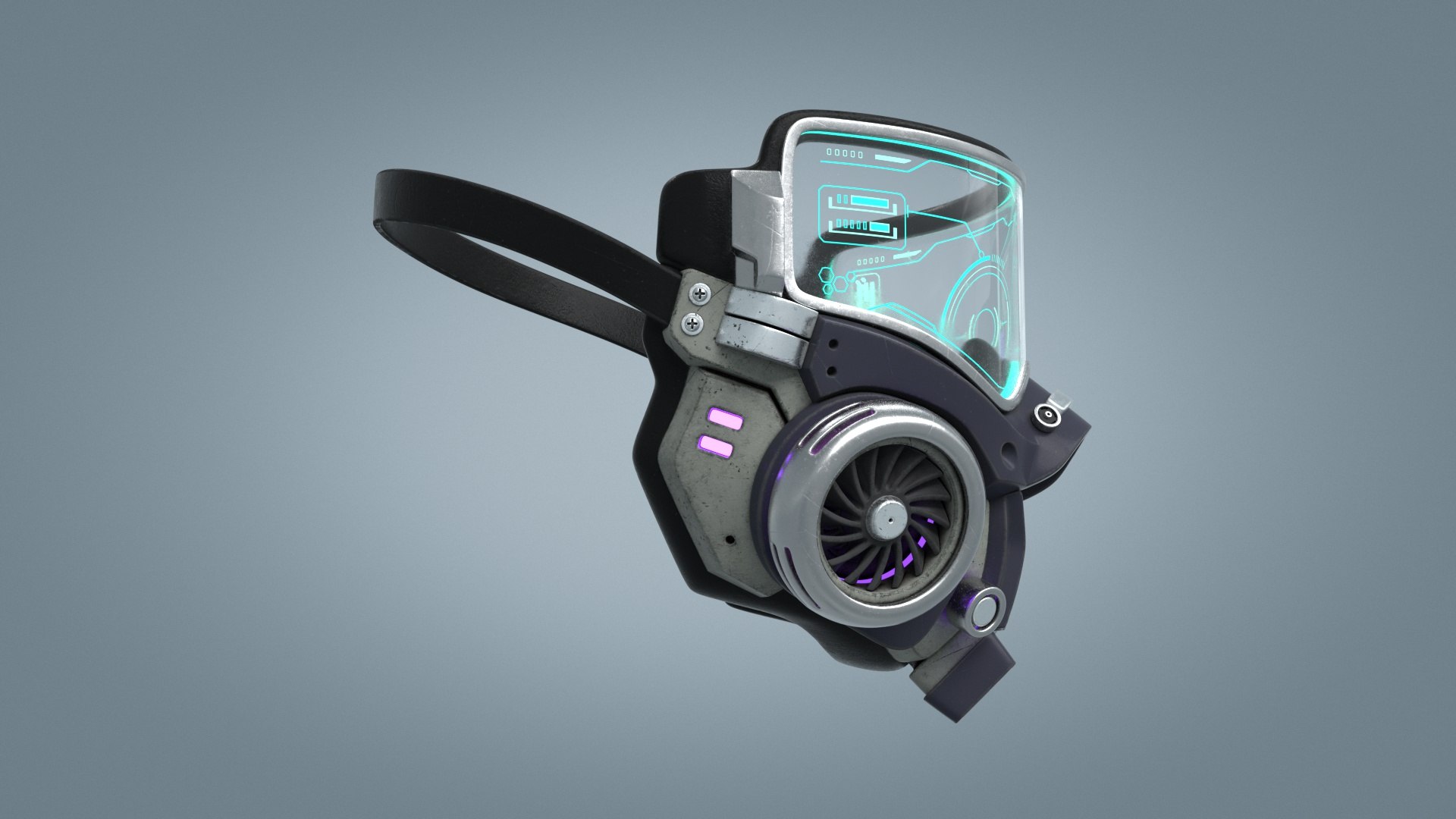 Cyberpunk Gas Mask Gasmask Model - TurboSquid 1588729