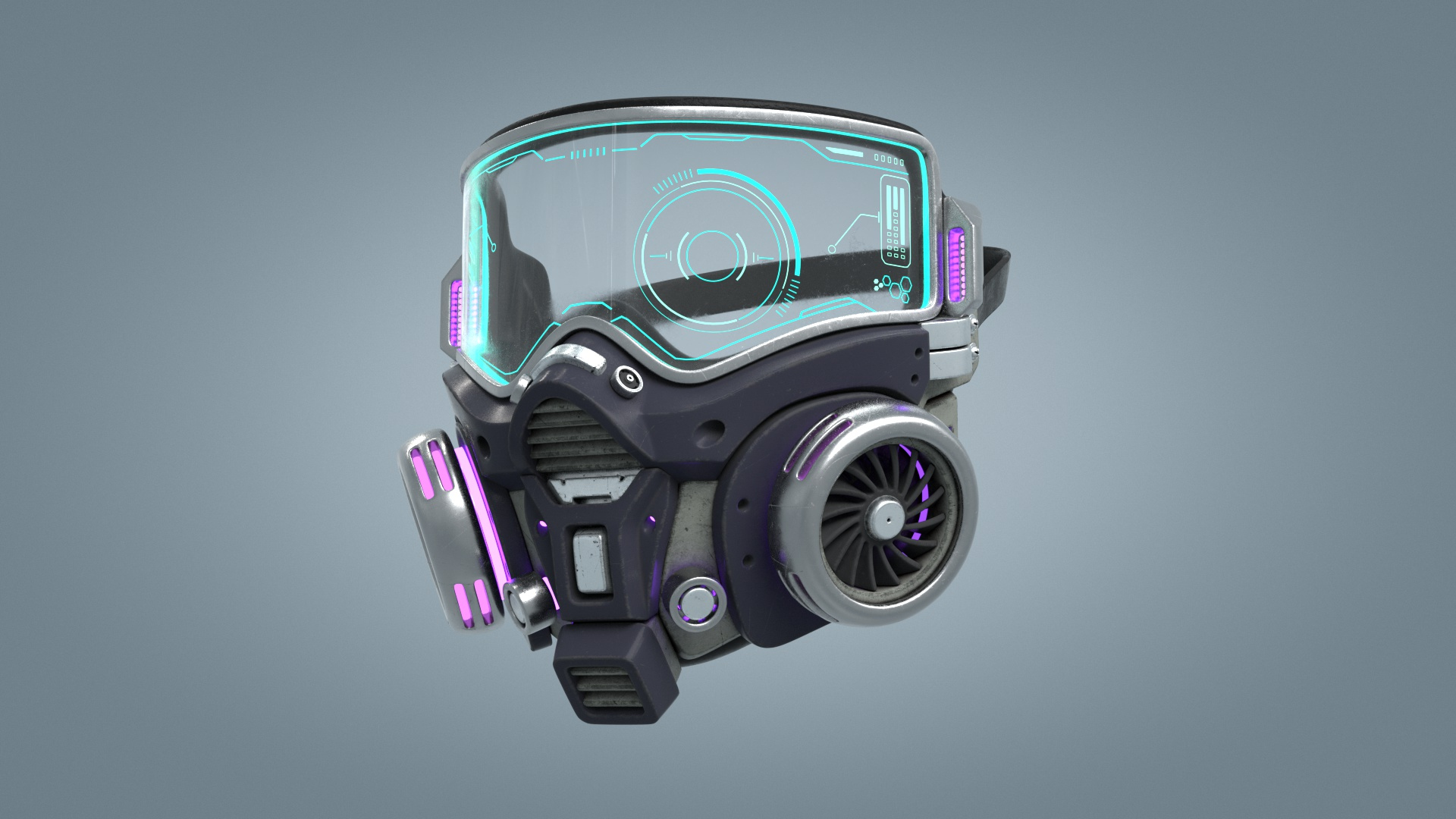 Cyberpunk Gas Mask Gasmask Model - TurboSquid 1588729