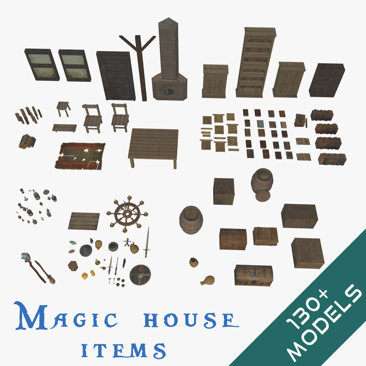 modelo 3d Wizard Magic House Mega Pack: colección de más de 130 ...