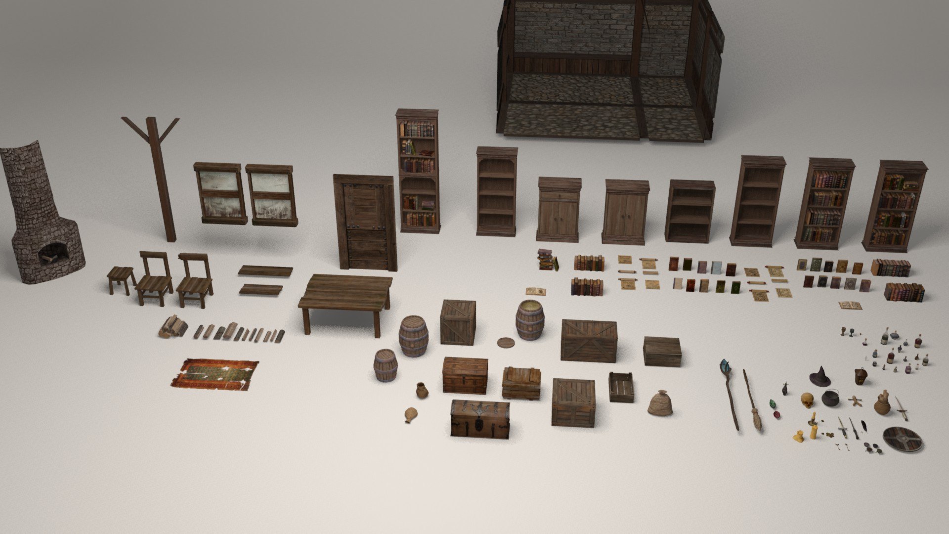 Mega pack items magical 3D model - TurboSquid 1703173