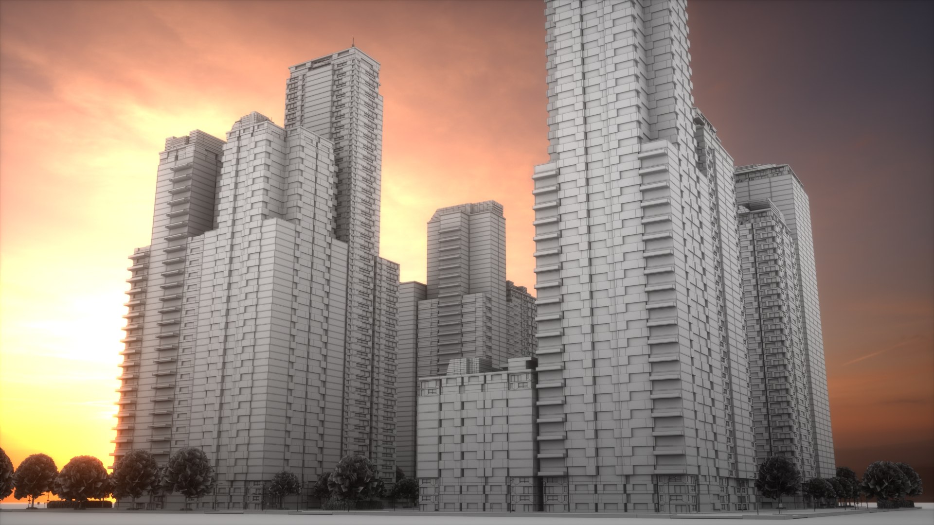 City Block Type B09 3D Model - TurboSquid 2092339