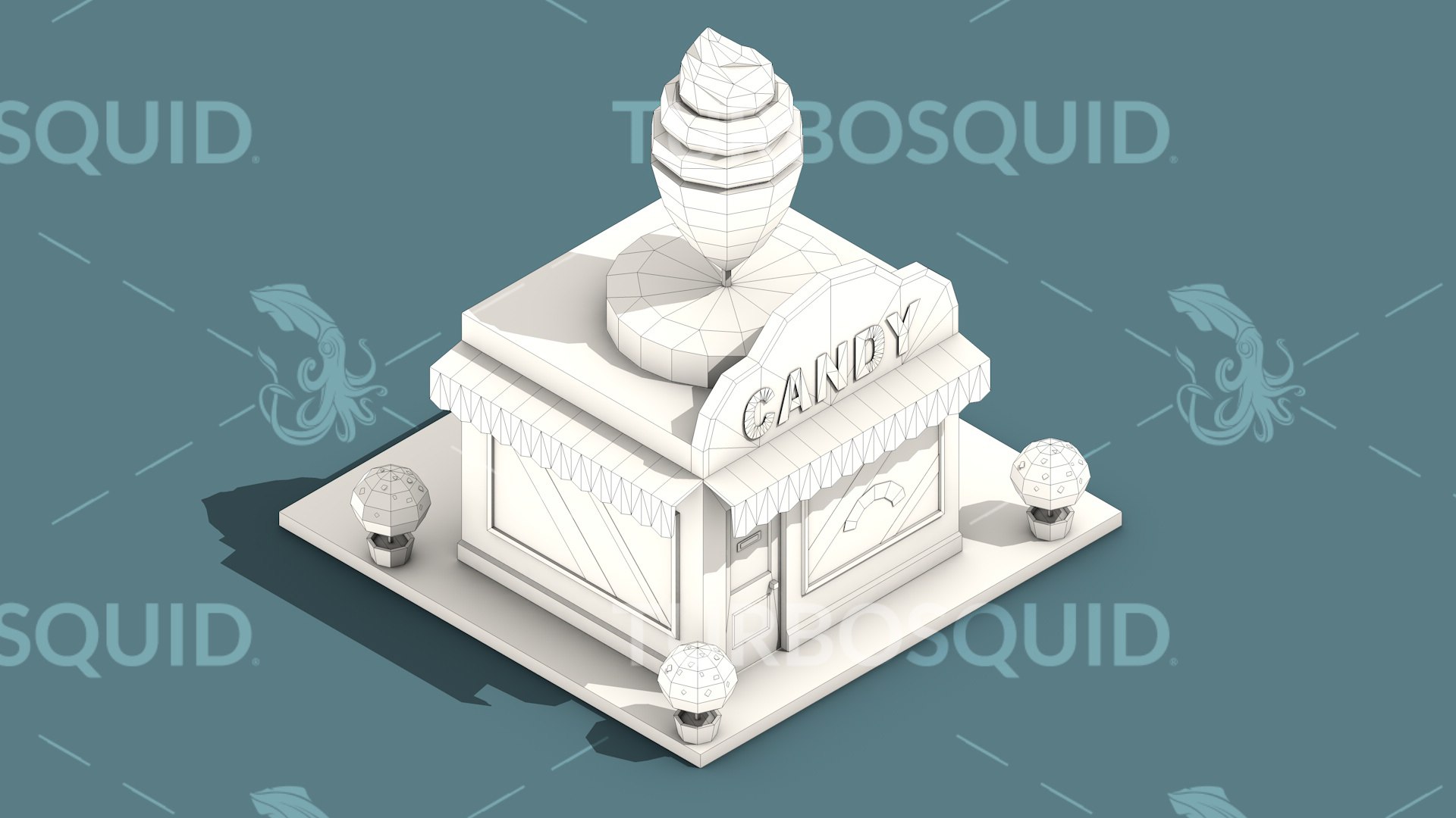 3D Low Poly Stores House Ver 2 Isometric Low-poly 3D Model - TurboSquid ...