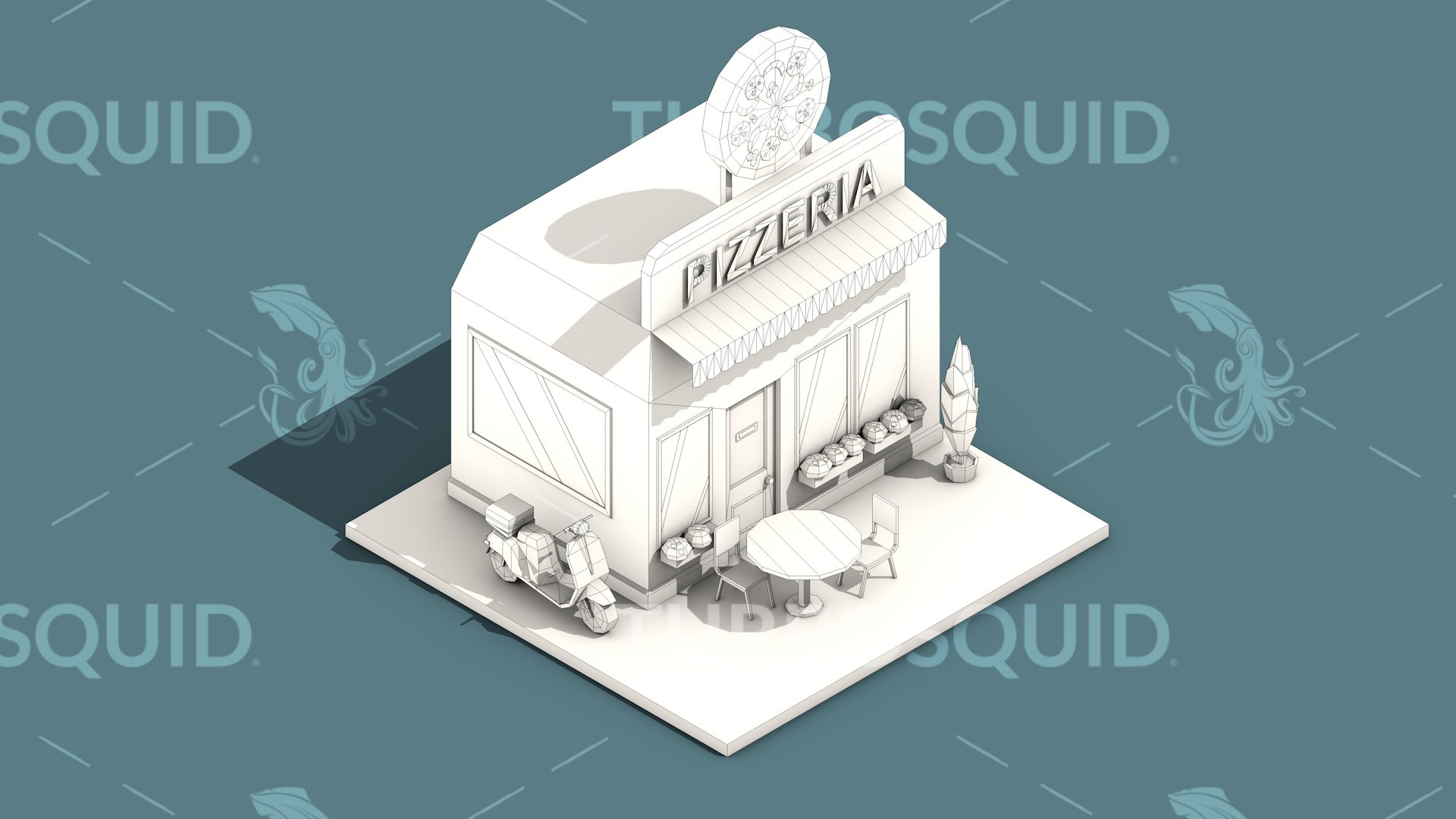 3D Low Poly Stores House ver 2 Isometric Low-poly 3D model - TurboSquid ...